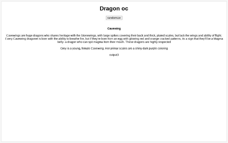 Dragon oc ― Perchance Generator