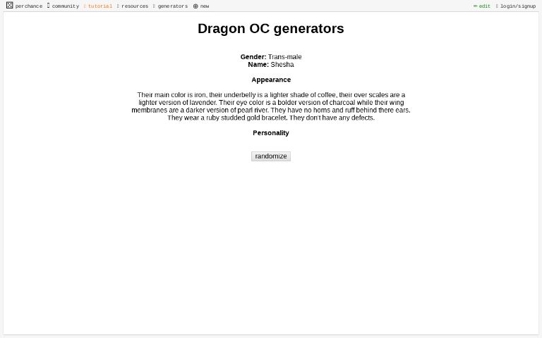 Dragon OC generators