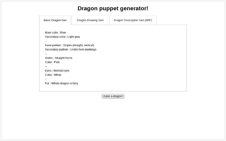 Dragon puppet generator!