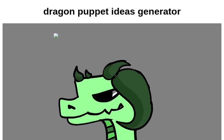dragon puppet ideas generator