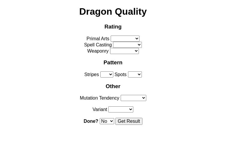 Dragon Quality ― Perchance Generator