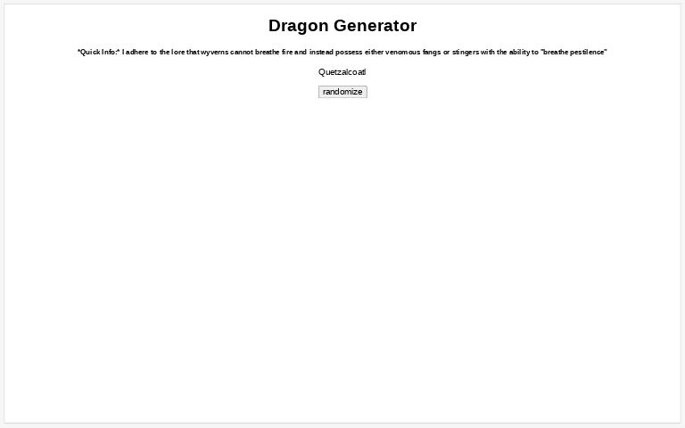 Dragon Generator
