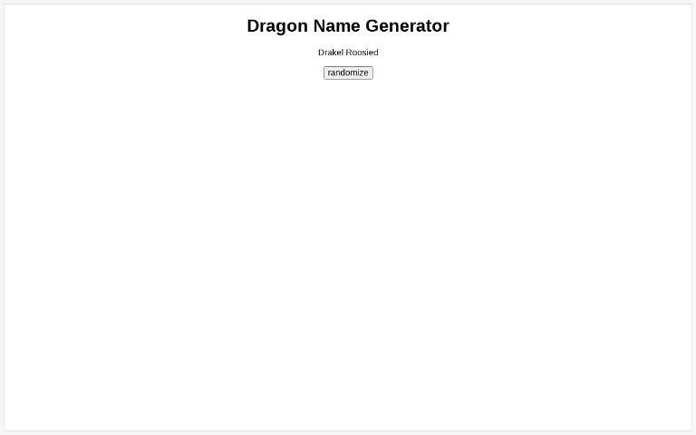 Dragon Name Generator