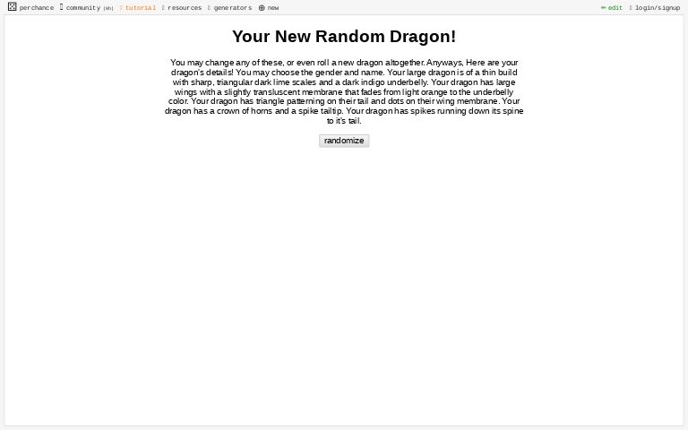 Your New Random Dragon! ― Perchance Generator