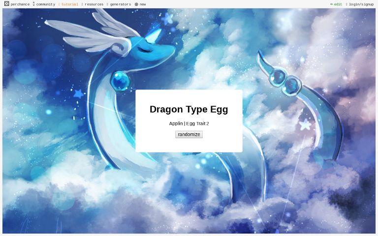Dragon Type Egg ― Perchance Generator
