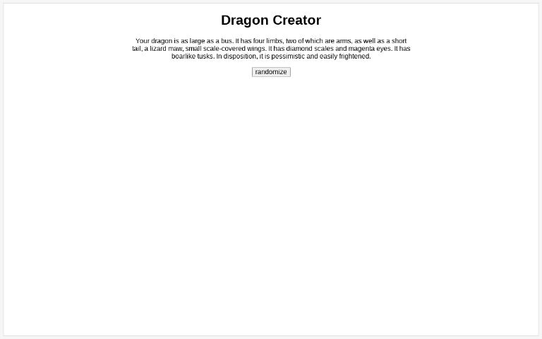 Dragon Creator ― Perchance Generator
