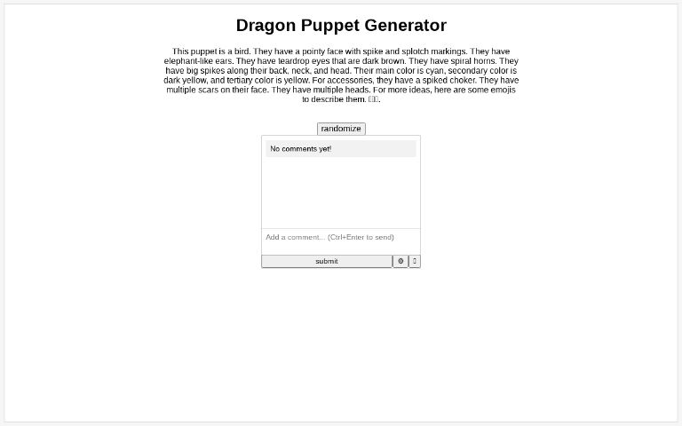Dragon Puppet Generator