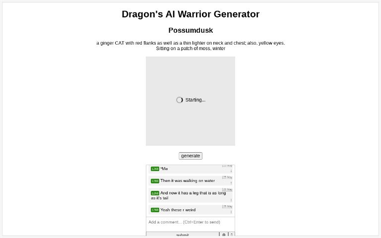 Dragon's AI Warrior Generator