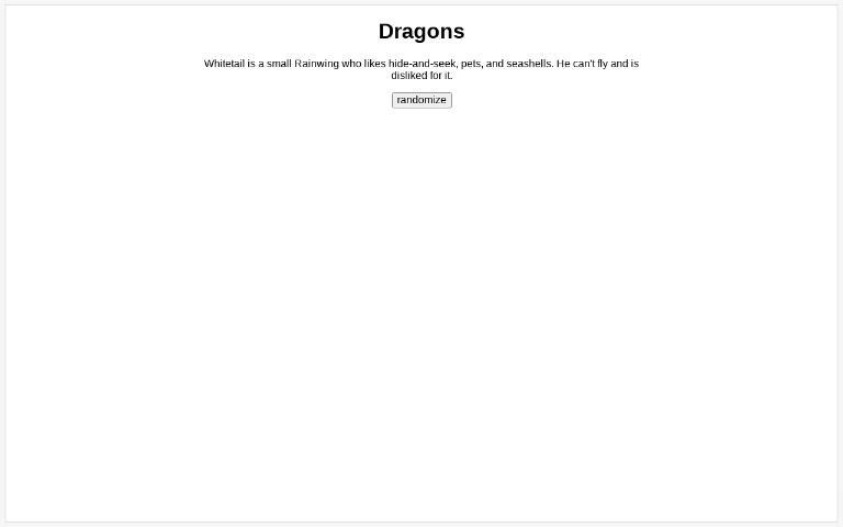 Dragons ― Perchance Generator