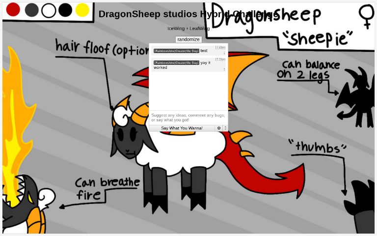 DragonSheep studios Hybrid Challenge ― Perchance Generator