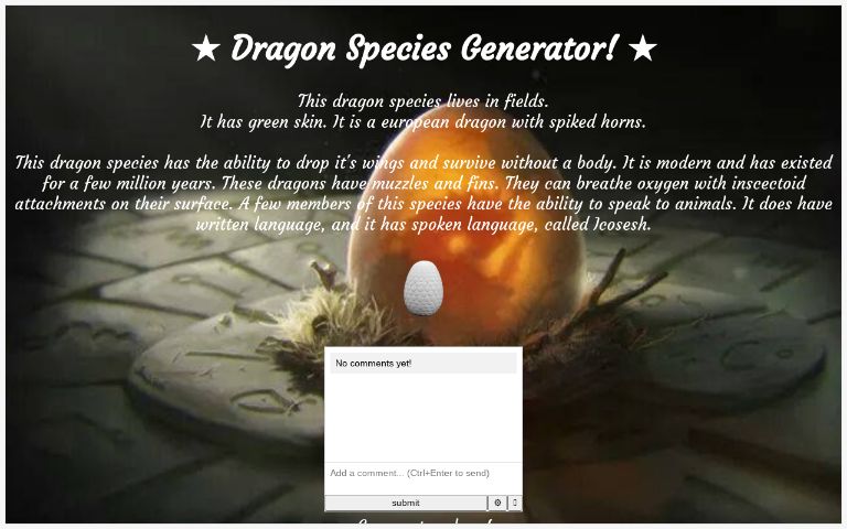 Dragon Species Generator! ★