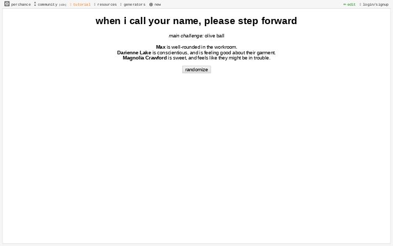 rupaul's typewriter monkey race ― Perchance Generator