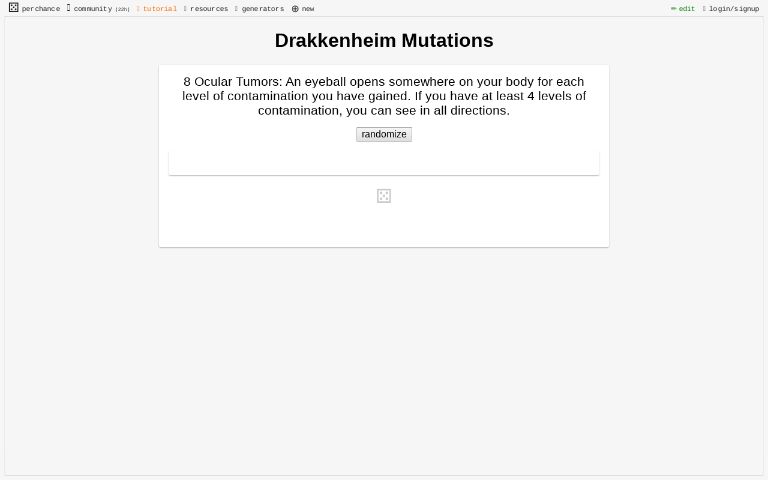 Drakkenheim Mutations ― Perchance Generator
