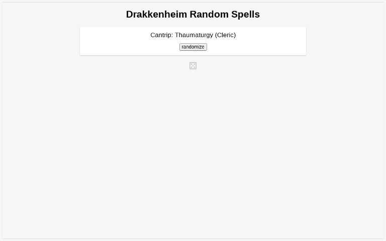 Drakkenheim Random Spells ― Perchance Generator