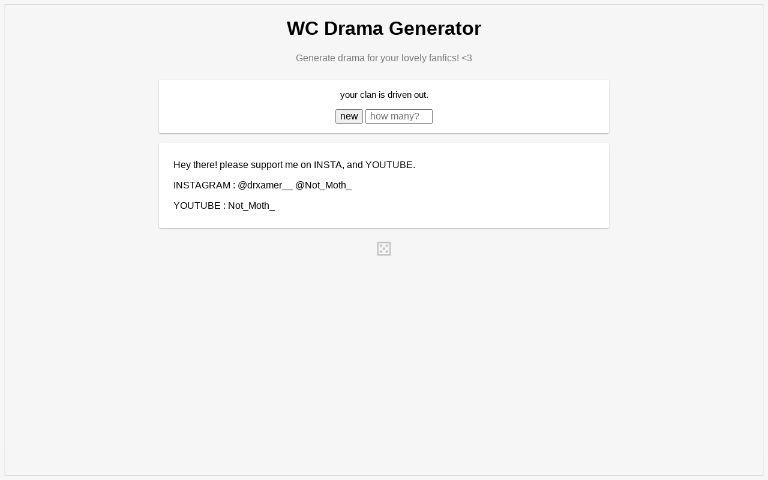WC Drama Generator