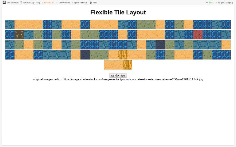 Flexible Tile Layout ― Perchance Generator