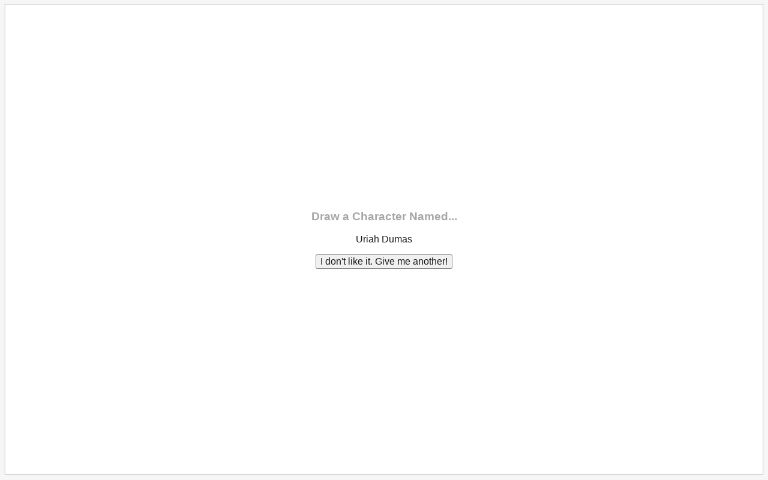 Draw A Name ― Perchance Generator