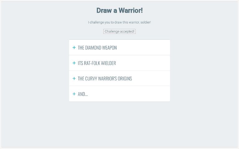 Draw a Warrior! ― Perchance Generator