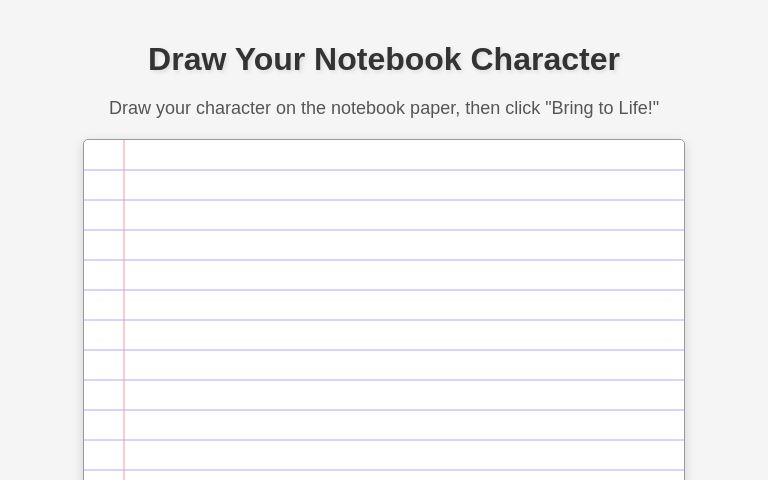 Draw Your Notebook Character ― Perchance Generator