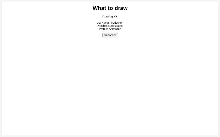 What to draw ― Perchance Generator
