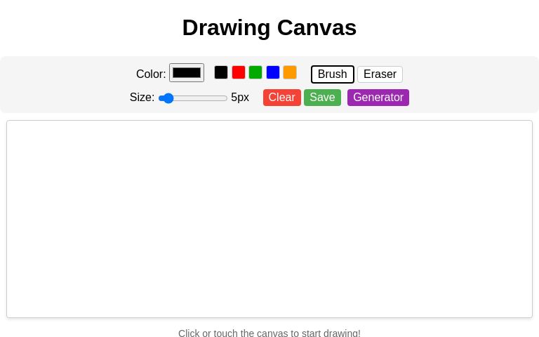 Drawing Canvas ― Perchance Generator