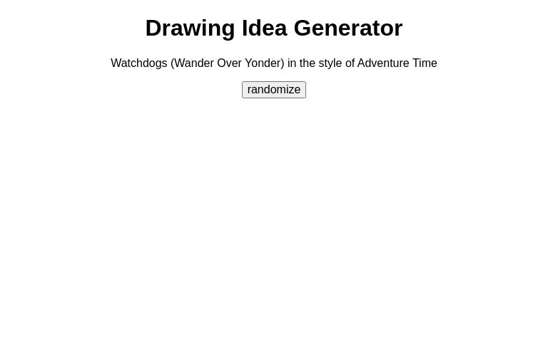 Drawing Idea Generator