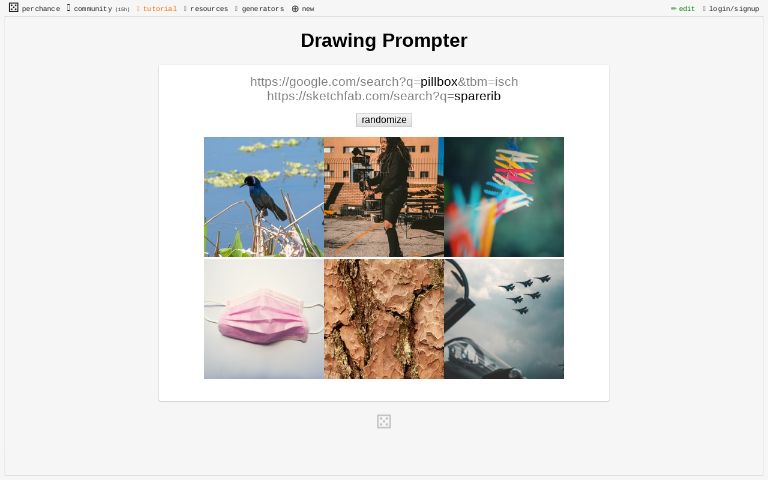 Drawing Prompter ― Perchance Generator