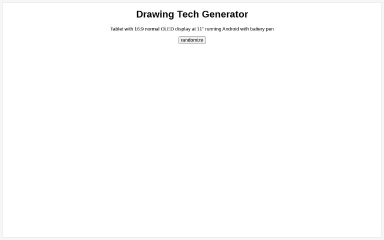 Drawing Tech Generator