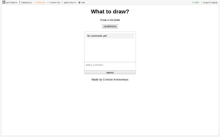 What to draw? ― Perchance Generator