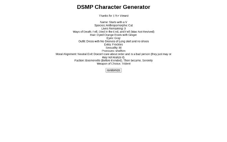 DSMP Character Generator