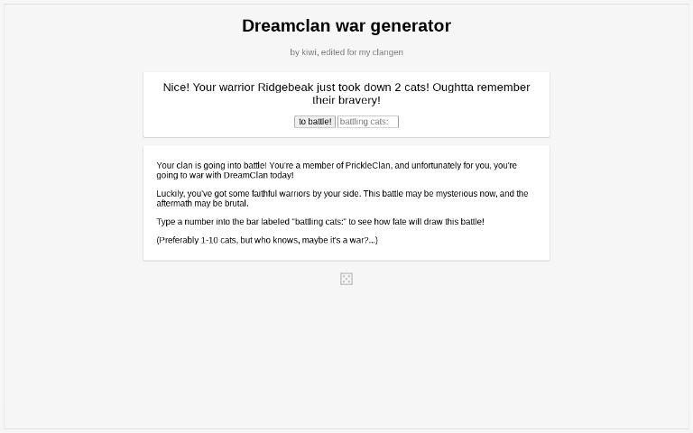 Dreamclan war generator