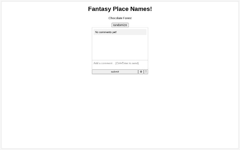 Fantasy Place Names! ― Perchance Generator