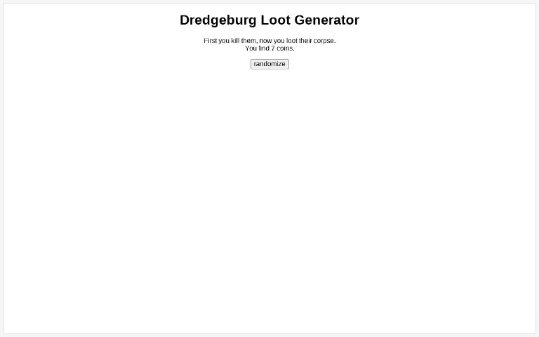 Dredgeburg Loot Generator