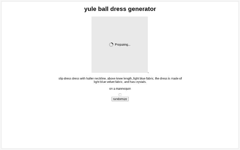 yule ball dress generator