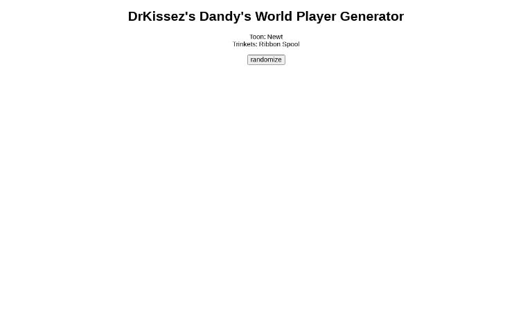 DrKissez's Dandy's World Player Generator