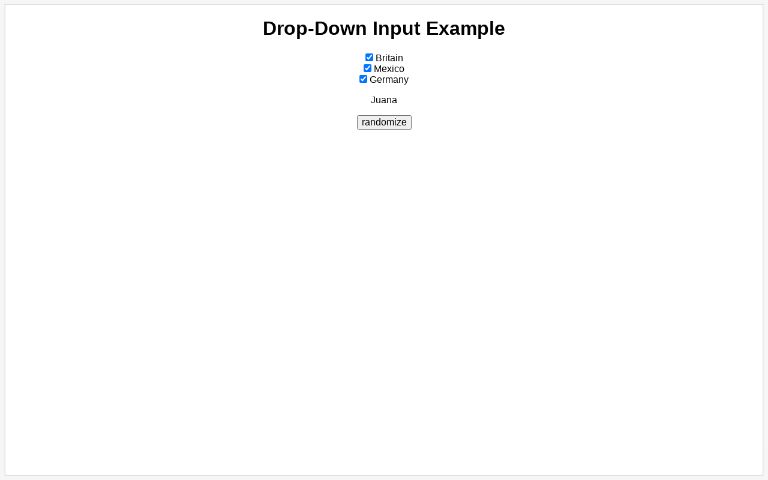 Drop-Down Input Example ― Perchance Generator