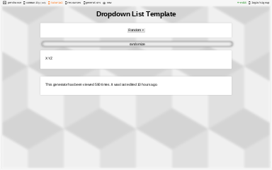 Dropdown List Template ― Perchance Generator
