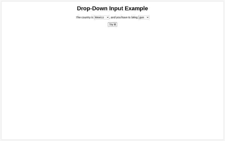 Drop-Down Input Example ― Perchance Generator