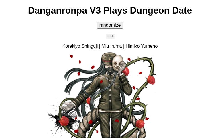 Danganronpa V3 Plays Dungeon Date ― Perchance Generator