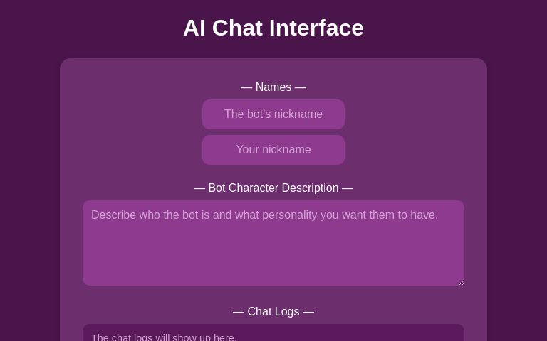 AI Chat Interface