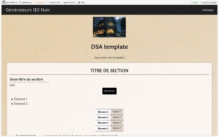 DSA template ― Perchance Generator