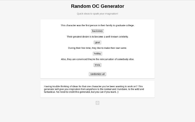 Random OC Generator