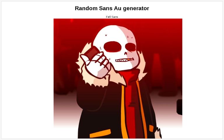 Random Sans Au generator