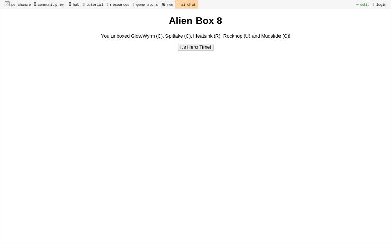 Alien Box 8 ― Perchance Generator