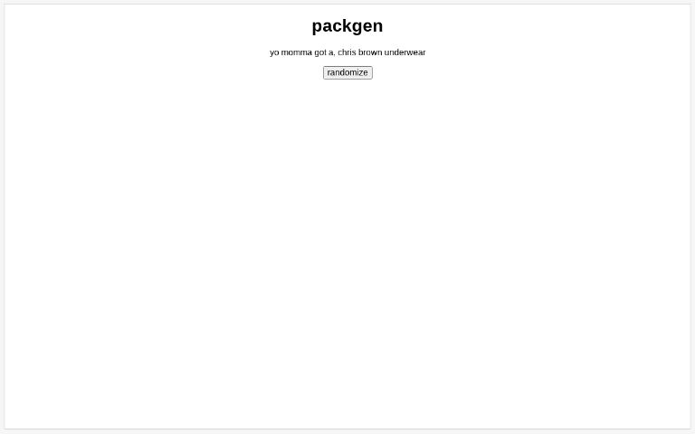 packgen ― Perchance Generator