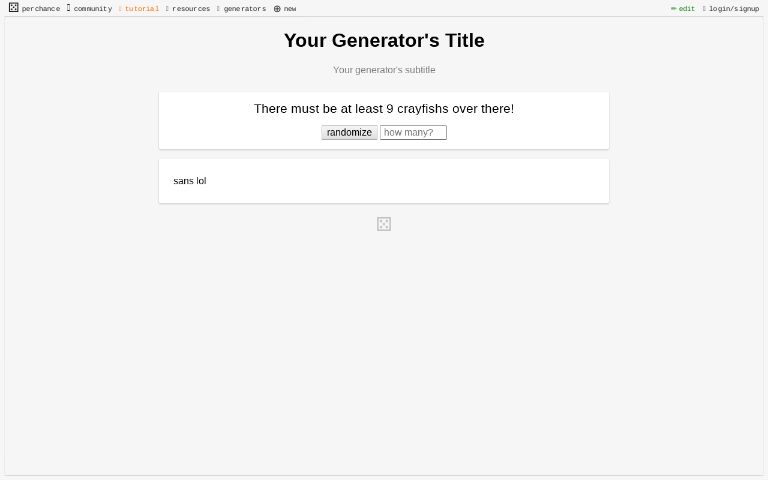 Basic Template ― Perchance Generator