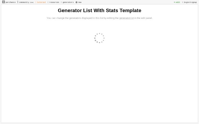 Generator List With Stats Template