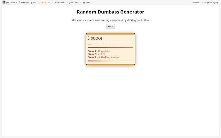 Random Dumbass Generator