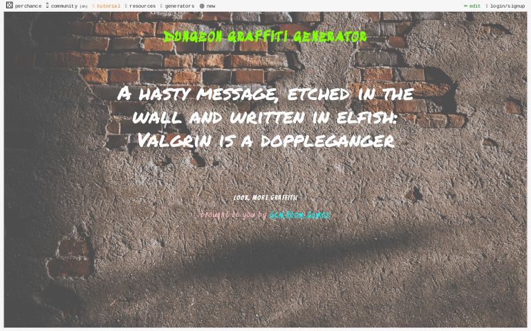 DUNGEON GRAFFITI GENERATOR