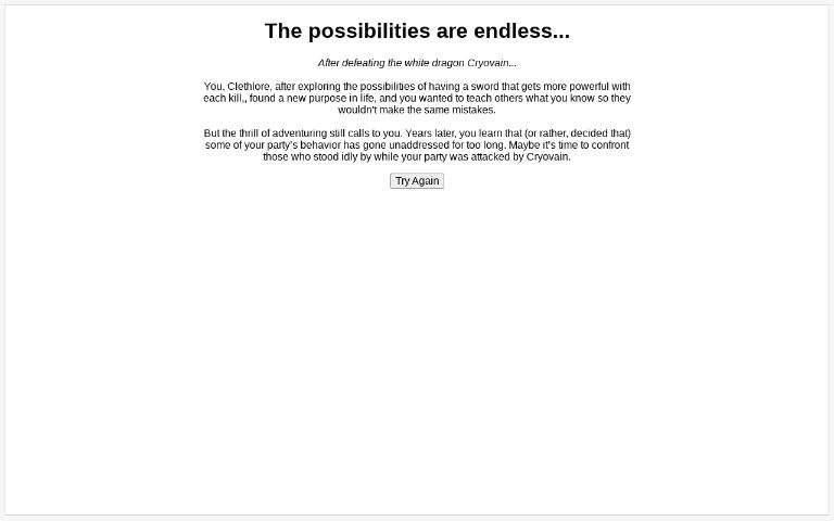 The possibilities are endless... ― Perchance Generator